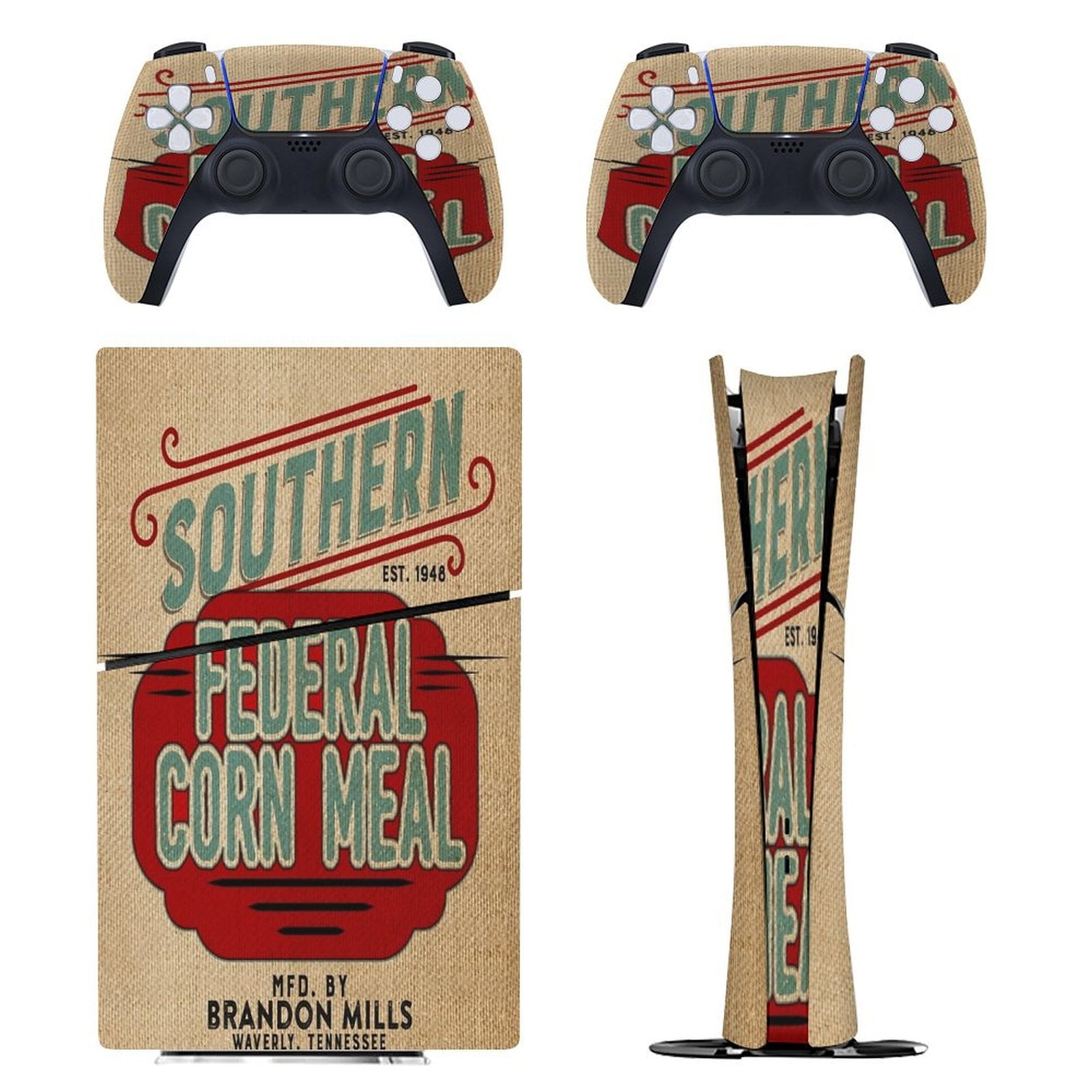 Burlap Grain Sack Feed Sack Vintage Style Graphics PS5/PS5 Pro/PS5 Slim ...