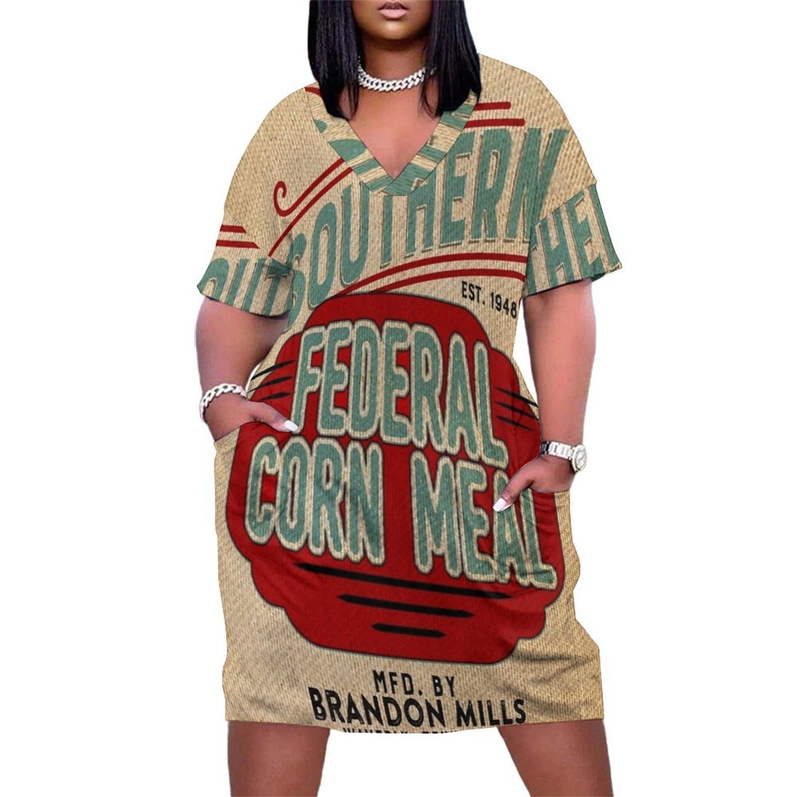 Burlap Grain Sack Feed Sack Vintage Style Graphics Summer Dresses for ...