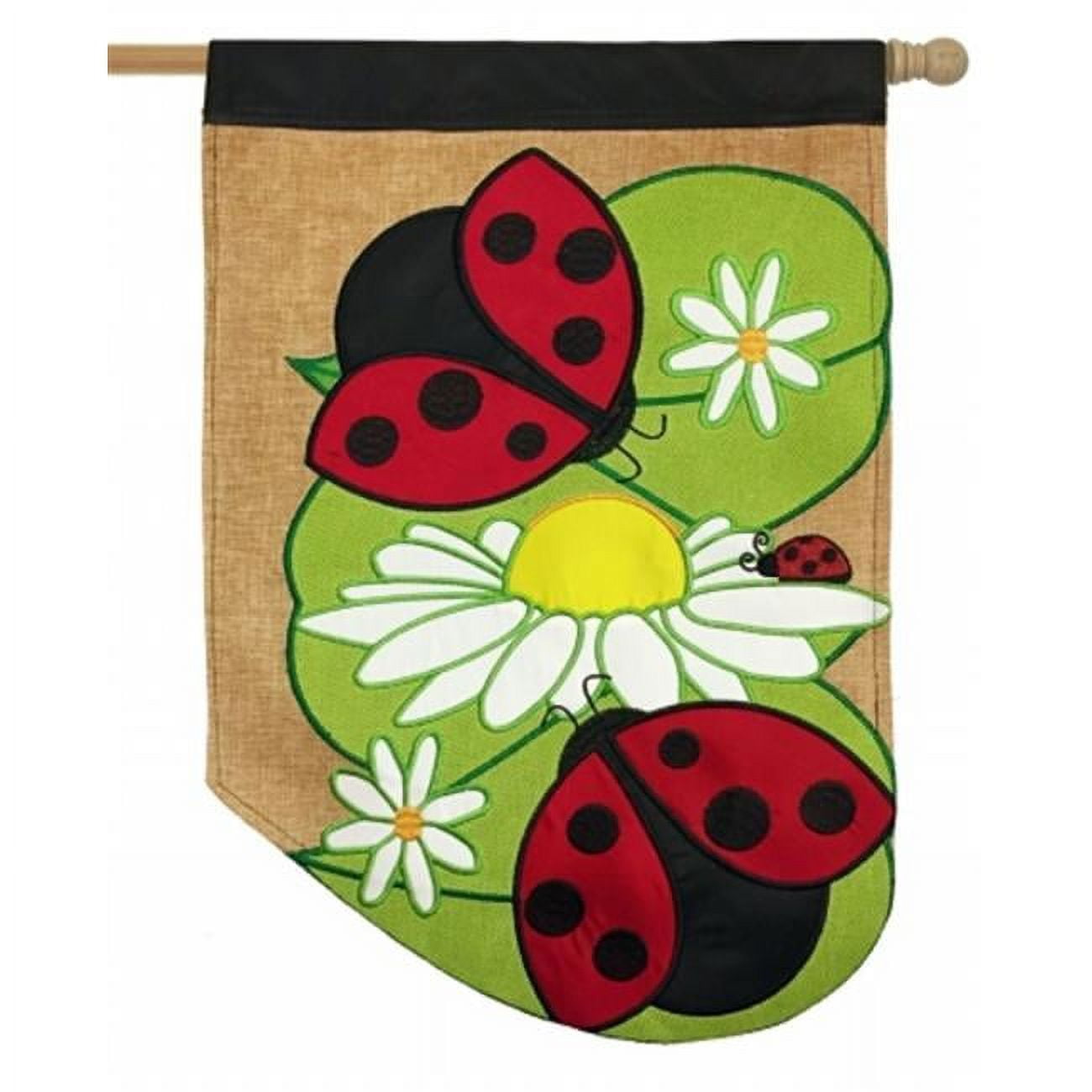Burlap Ladybug Flag, Large - Walmart.com