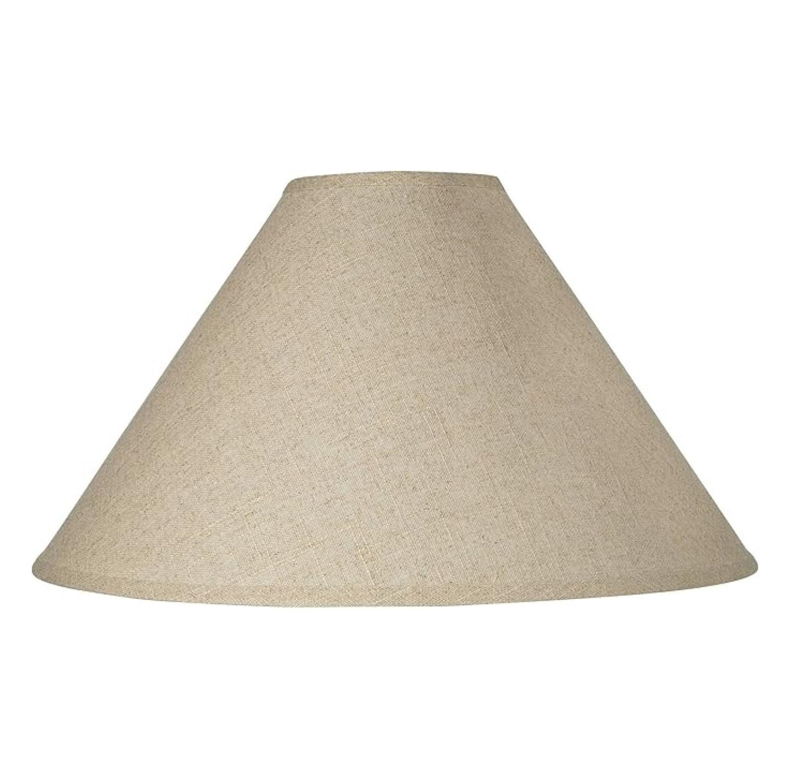 Burlap Lamp Shade Beige 21" Bottom, 6" Top, 13.5" Slant - Spider ...