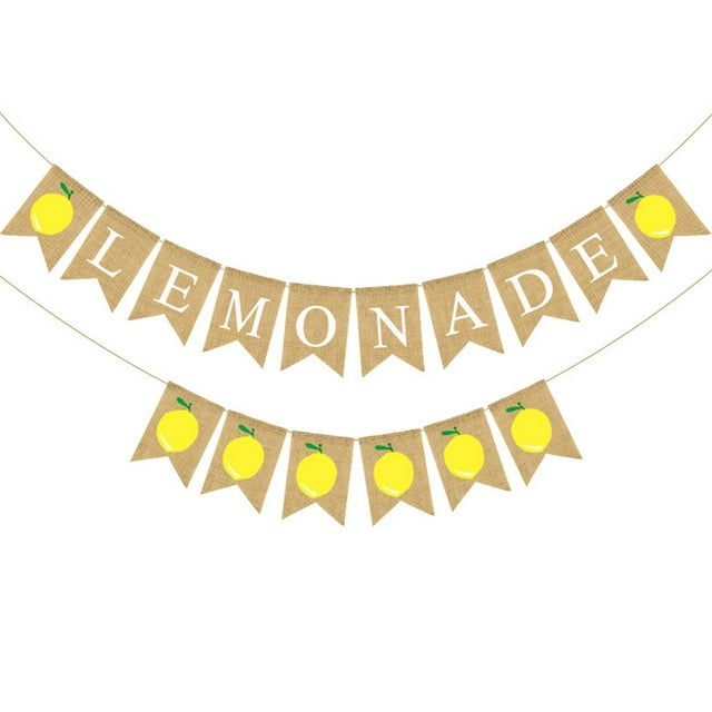 Burlap Lemonade Banner Lemonade Stand Decorations for Lemon Theme Party ...