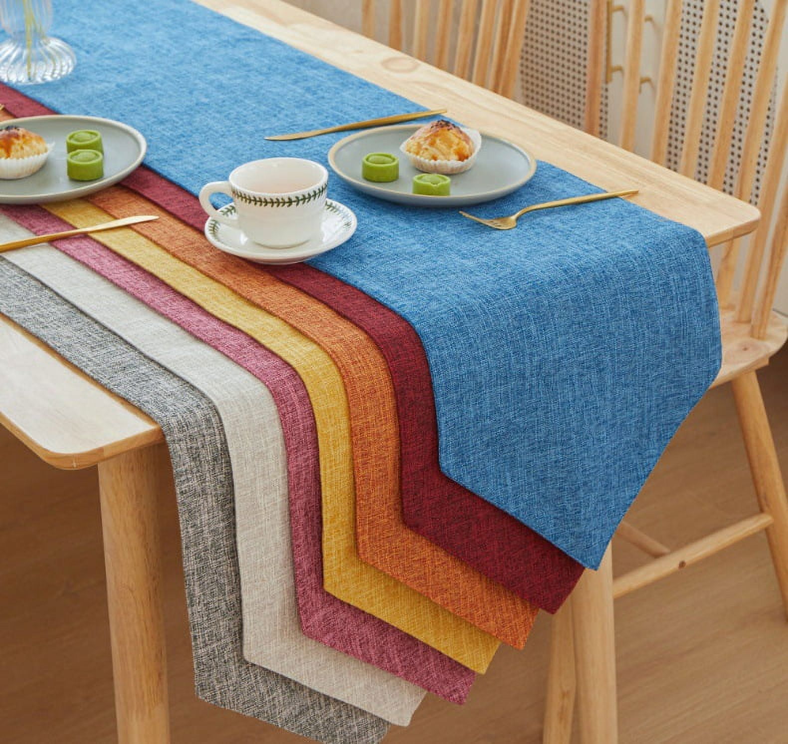 Burlap Linen Style Table Runner Rustic Farmhouse Dresser Scarf for ...