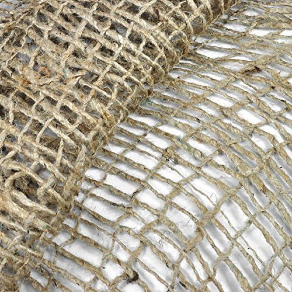 Burlap Natural Jute Netting – 48" Wide Biodegradable Mesh Fabric for ...