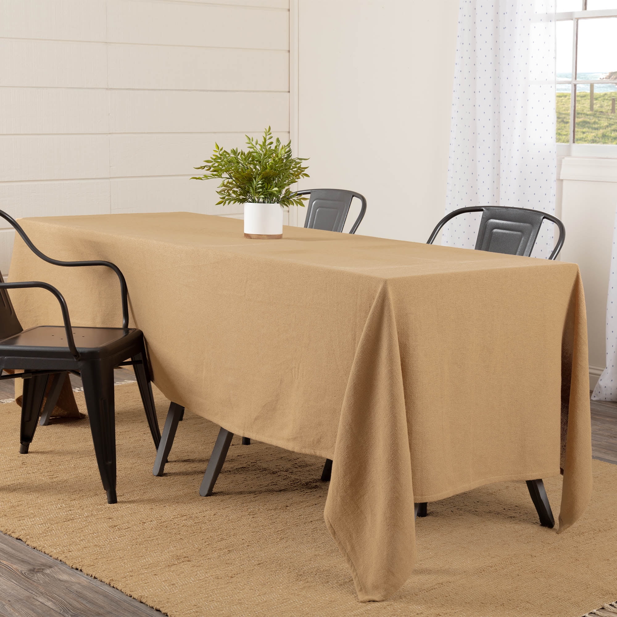 Burlap Natural Table Cloth 60x120 - Walmart.com