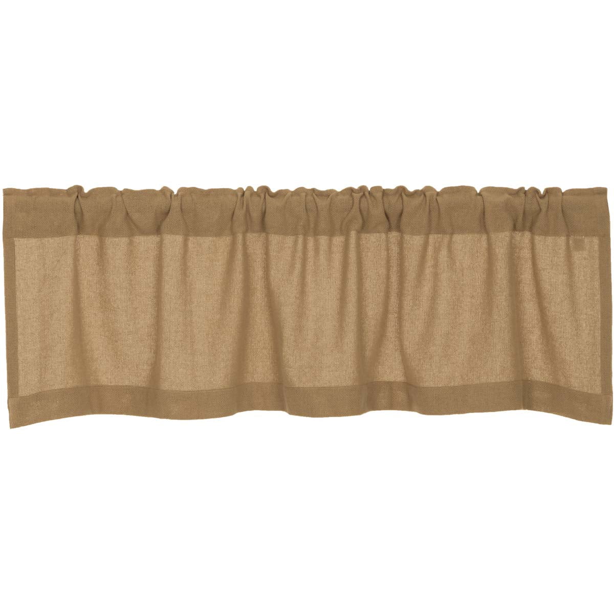 Burlap Natural Soft Cotton Valance 16x60, Hem Fold, Machine Stitched ...