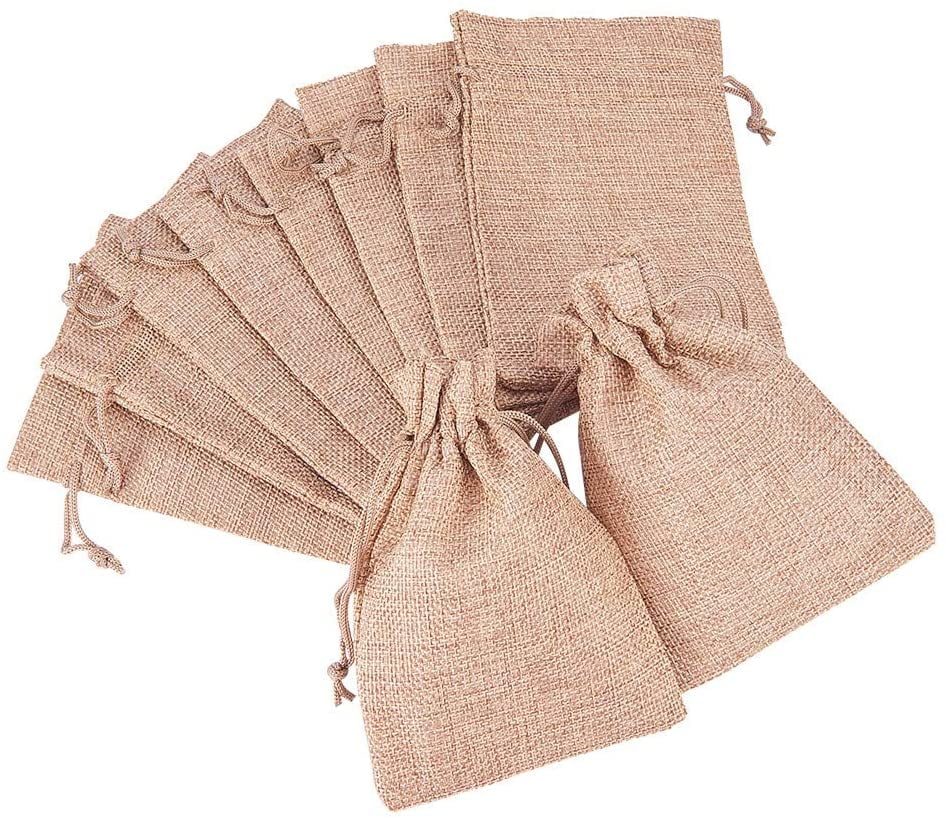 Burlap Packing Pouches Drawstring Bags Peru 14x10cm - Walmart.com