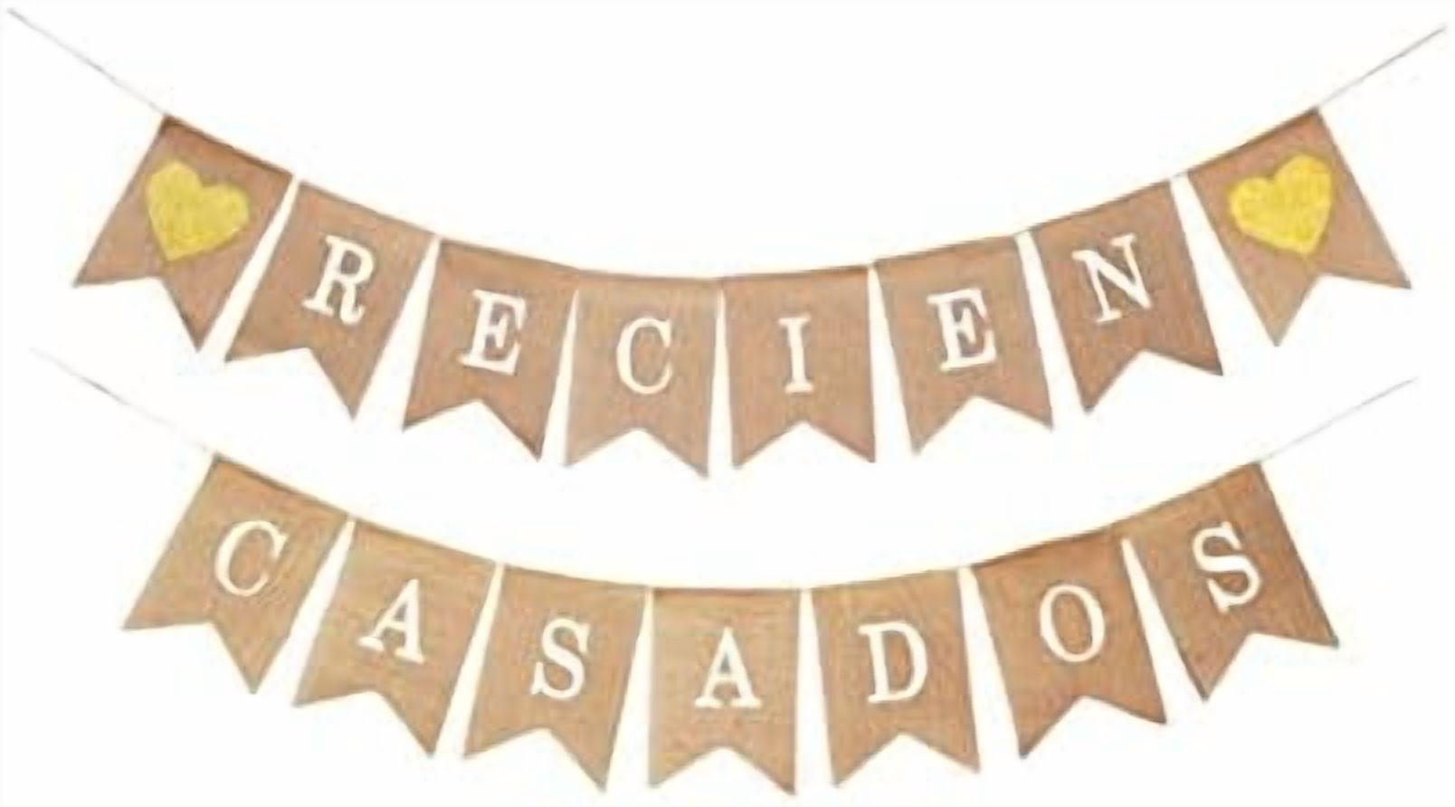 Burlap Recien Casados Banner - Recien Casados Sign Newly Weds Banner ...