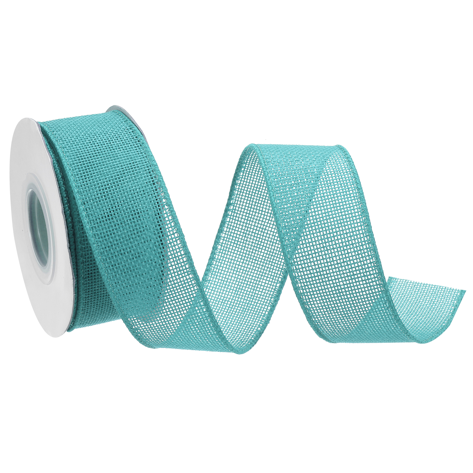 Burlap Ribbon Fabric Wired Edge Ribbons Bright Blue 1-1/2 Inch x 10 ...