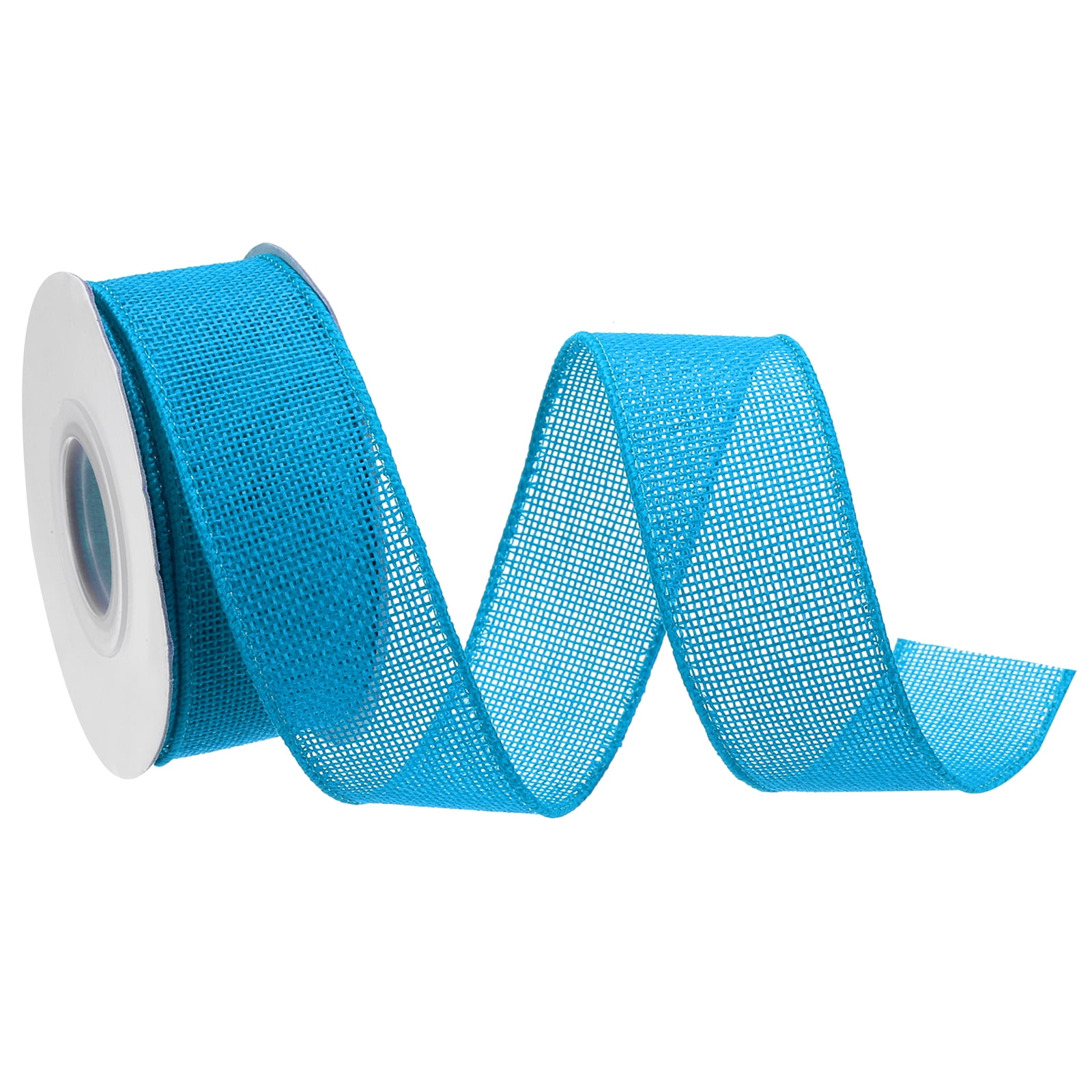 Burlap Ribbon Fabric Wired Edge Ribbons Turquoise Green 1-1/2 Inch x 10 ...