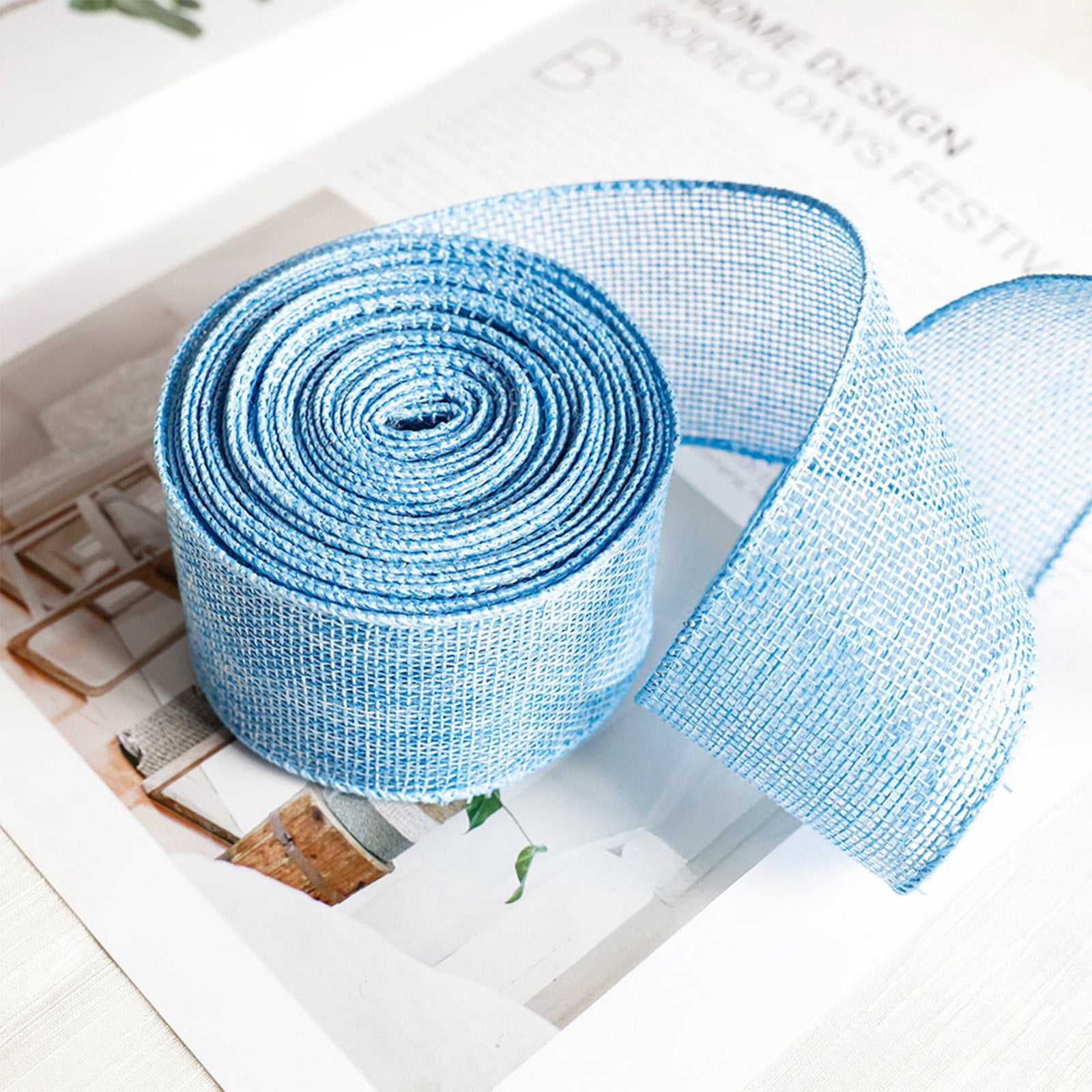 Burlap Ribbon | Faux Jute Wired Ribbon for Crafts, Wreath, Bow Making ...