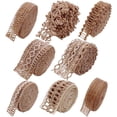 Burlap Ribbons,8 Rolls Burlap Lace Burlap Wedding Ribbon Natural Jute ...