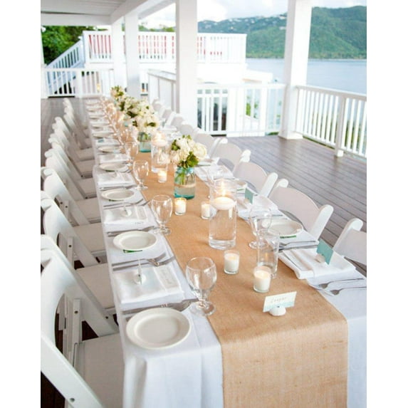 Burlap Table Runner 12 X 108 Inch Natural Jute - Walmart.com