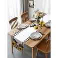 Burlap Table Runner 120 Inches Long, Abstract Farm Cow Sunflower Non ...