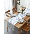 Burlap Table Runner 120 Inches Long, Coastal Watercolor Shell Conch Non ...