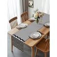 Burlap Table Runner 120 Inches Long, Grey Black Striped Non-Slip ...