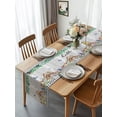 Burlap Table Runner 120 Inches Long, Hello Spring Quote Floral Bird Non ...