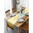 Burlap Table Runner 120 Inches Long, Natural Garden Sunflower Sunset ...