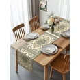 Burlap Table Runner 120 Inches Long, Retro Ethnic Tribal Flower Art Non ...