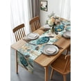 Burlap Table Runner 120 Inches Long, Retro Summer Sea Turtle Non-Slip ...