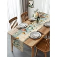 Burlap Table Runner 120 Inches Long, Seaside Sailing Hot Air Balloon ...