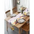 Burlap Table Runner 120 Inches Long, Snow Mountain Oil Painting Art Non ...