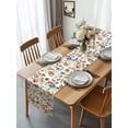 Burlap Table Runner 120 Inches Long, Vintage Rustic Watercolor Mushroom ...