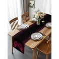 Burlap Table Runner 120 Inches Long, Watercolor Pink Ribbons Wings on ...