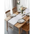 Burlap Table Runner 120 Inches Long, Welcome Words Animals Gooses Non ...