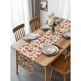 Burlap Table Runner 120 Inches Long, Wild Red Brown Mushroom Non-Slip ...