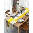 Burlap Table Runner 120 Inches Long, Yellow Gradient Color Block ...