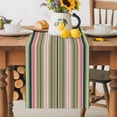 Burlap Table Runner 36 Inches Long, Abstract Colorful Stripe Line Art ...