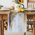 Burlap Table Runner 36 Inches Long, Abstract Gold Brown Artwork Non ...