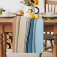 Burlap Table Runner 36 Inches Long, Abstract Water Ripple Stripe Art ...