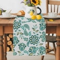 Burlap Table Runner 36 Inches Long, Ethnic Flower Paisley Pattern Non ...
