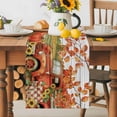 Burlap Table Runner 36 Inches Long, Fall Pumpkin Truck Farm Orange ...