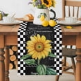 Burlap Table Runner 36 Inches Long, Farm Countryside Sunflowers Leaves ...
