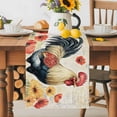 Burlap Table Runner 36 Inches Long, Farm Rooster Poppy Flower Non-Slip ...