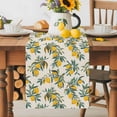 Burlap Table Runner 36 Inches Long, Farm Vintage Lemon Leaves Non-Slip ...