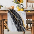 Burlap Table Runner 36 Inches Long, Grey Gradient Marble Abstract Art ...