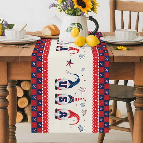 Burlap Table Runner 36 Inches Long, Independence Day 4th of July Cute ...