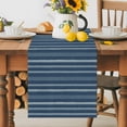 Burlap Table Runner 36 Inches Long, Navy Blue Deep Linear Non-Slip ...