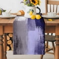 Burlap Table Runner 36 Inches Long, Purple Gray Block Retro Art Non ...