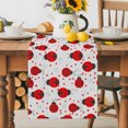 Burlap Table Runner 36 Inches Long, Red Seven Star Ladybirds Non-Slip ...