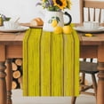 Burlap Table Runner 36 Inches Long, Retro Yellow Wood Plank Non-Slip ...