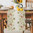 Burlap Table Runner 36 Inches Long, Spring Colorful Flower Non-Slip ...