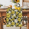 Burlap Table Runner 36 Inches Long, Spring Yellow White Daisy Flower ...