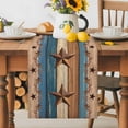 Burlap Table Runner 36 Inches Long, Vintage Country Star Berry Non-Slip ...