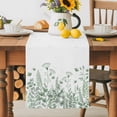 Burlap Table Runner 36 Inches Long, Watercolor Spring Flowers Non-Slip ...