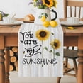 Burlap Table Runner 36 Inches Long, You Are My Sunshine Words Non-Slip ...