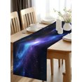 Burlap Table Runner 48 Inches Long, Cosmic Blue Purple Non-Slip Kitchen ...